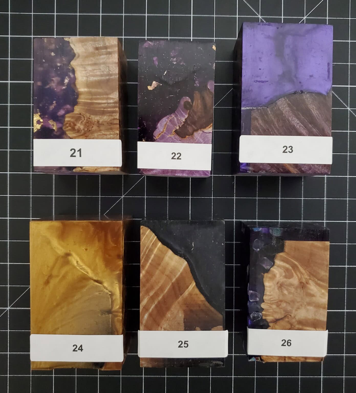 VIVID Stabilized Wood Stopper Blanks - Niles Bottle Stoppers